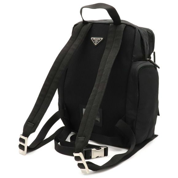 Prada | Bags | Prada Cotton Backpack Nylon Daypack Black Rucksack Nero ...